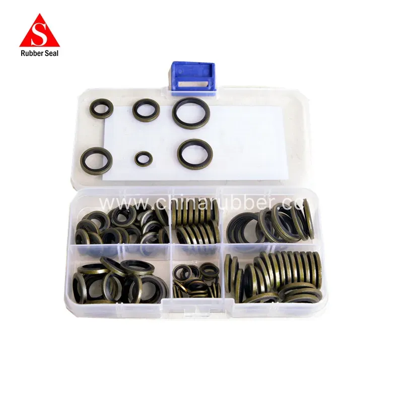 Sanshi 100PCS Bonded Seal Washer Repair Kit - M6 to M16 Sizes in Small Box