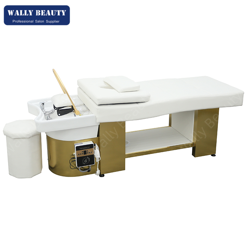 Salon Hair Washing Electric Bed with Integrated Head Spa