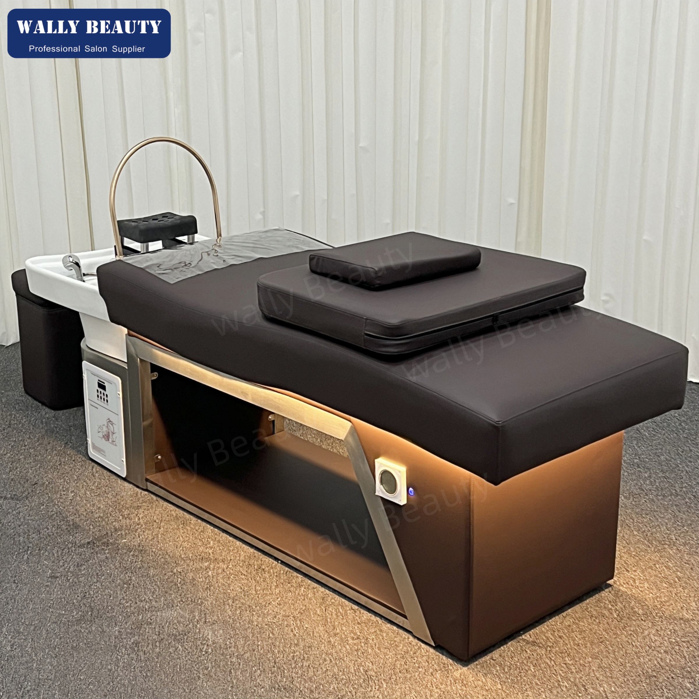 Japanese Head Spa Massage Bed with Fumigation Set and Waterfall Scalp ...