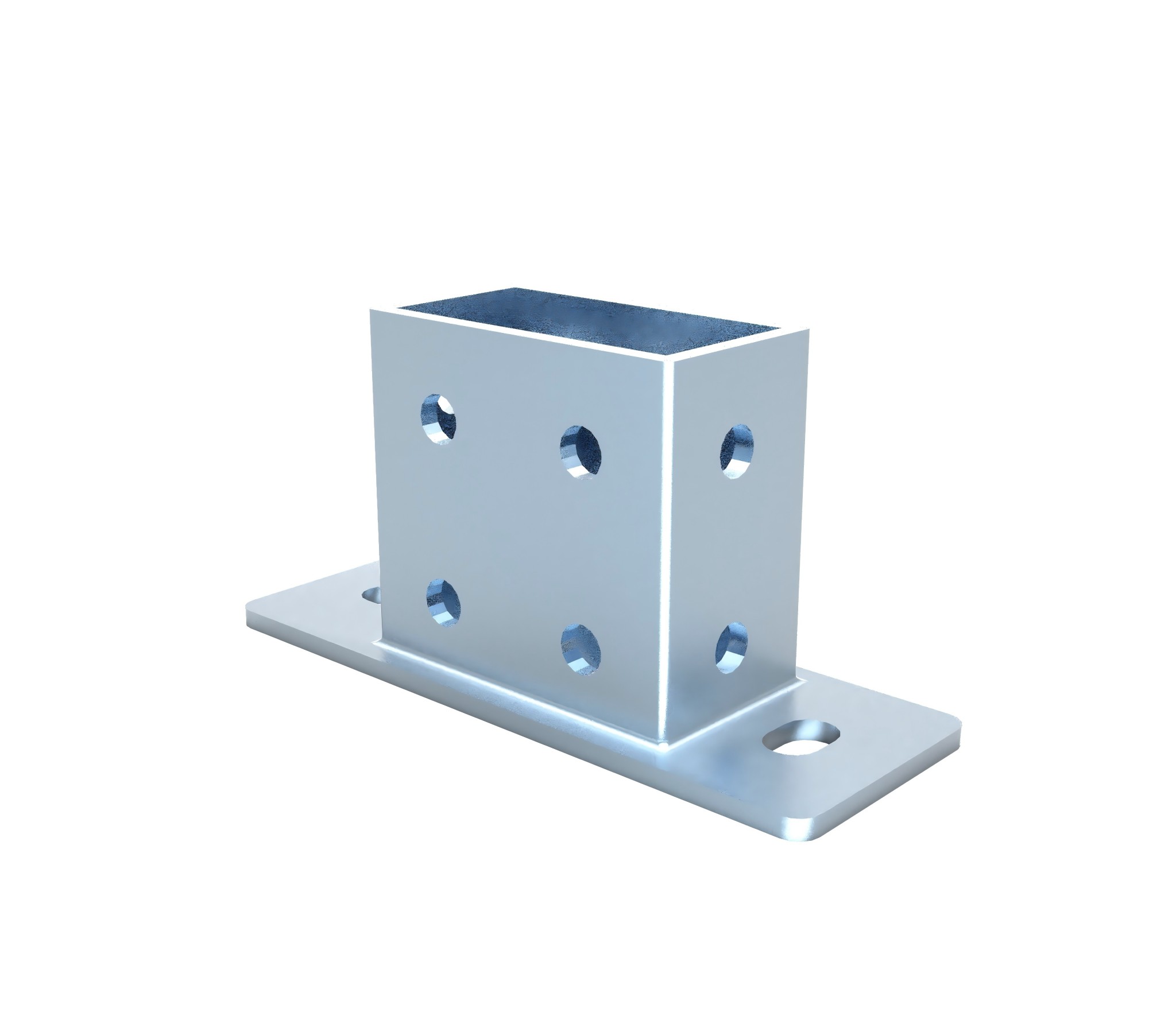 UTT7103 Strut Base Plate - Galvanized Steel for HVAC