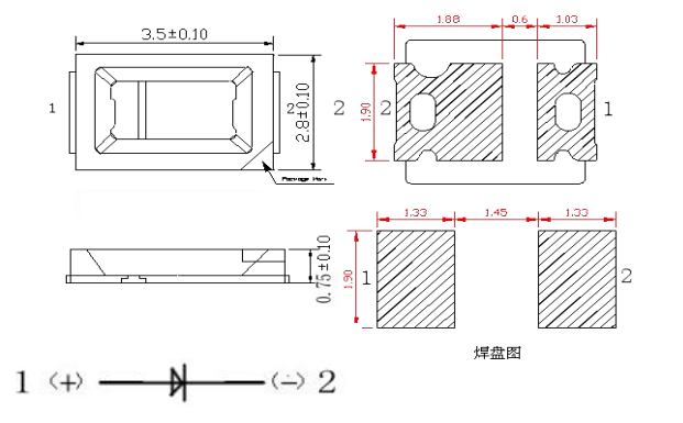 Sunlike 2835 SMD LED, Full Spectrum LED, LED Chip