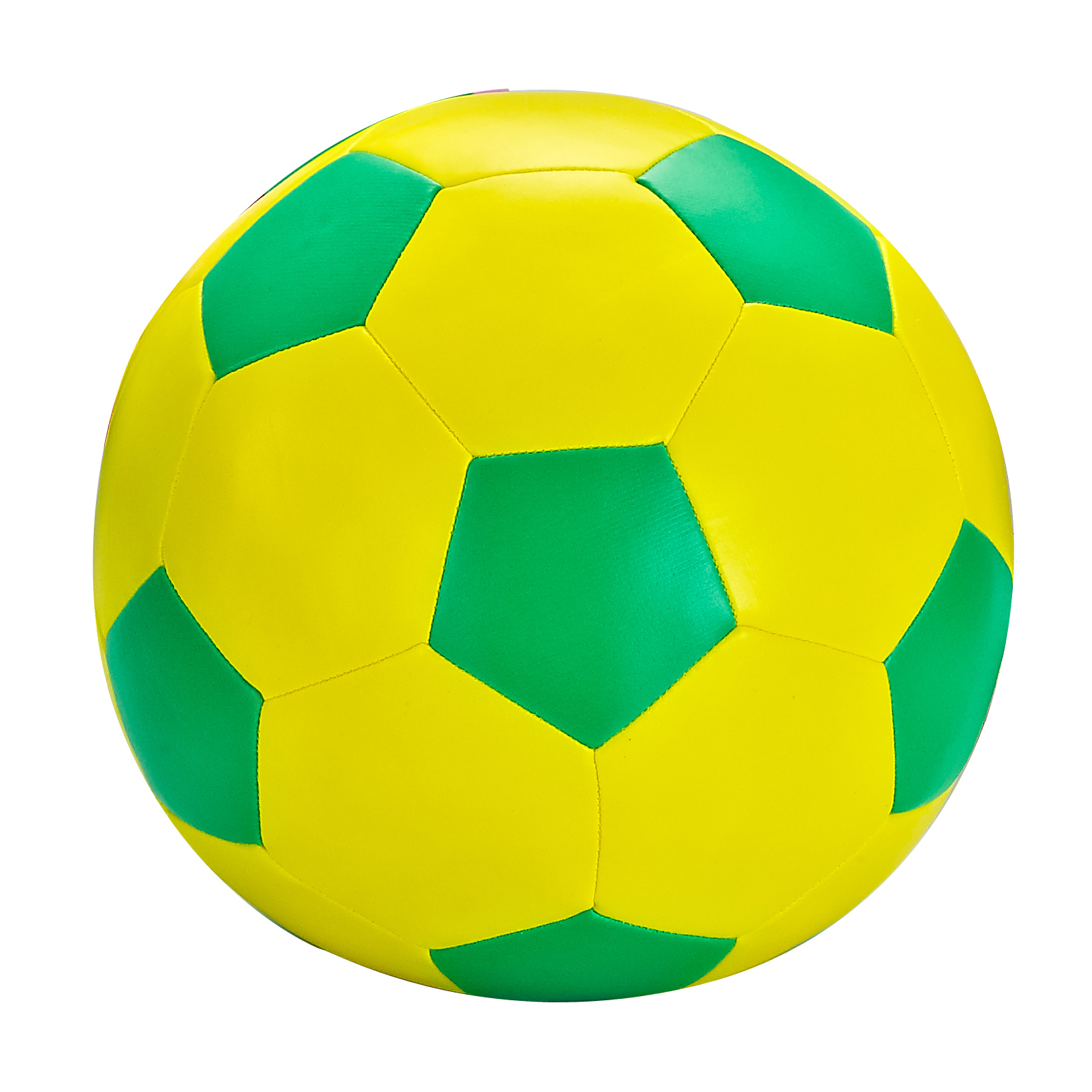 PU Green & Yellow Soft Soccer Ball