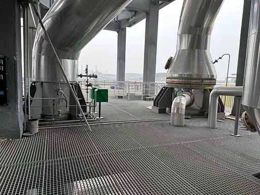 Platform steel grid plate