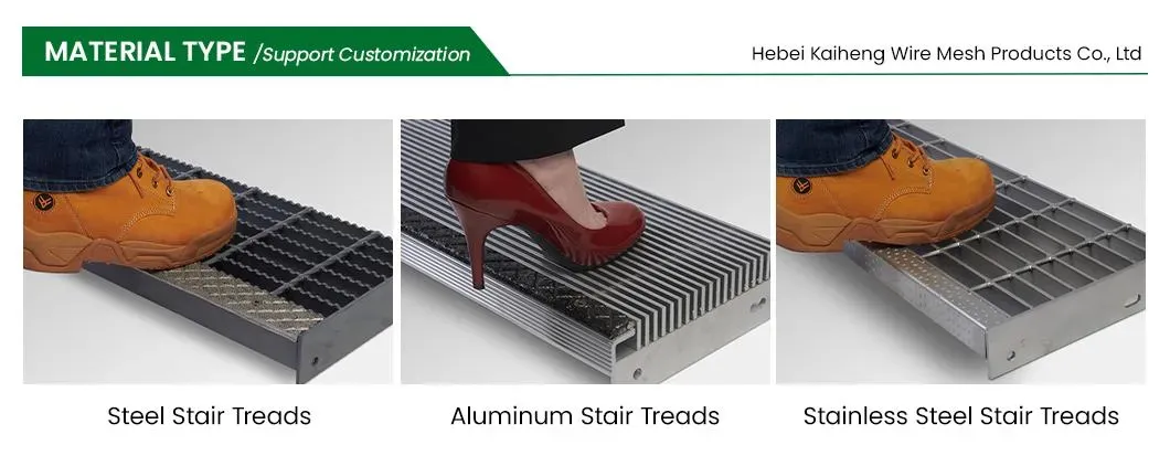 Anti-Slip Steel Stair Treads - Kaiheng Checker Plate Safety Grating T3 Type