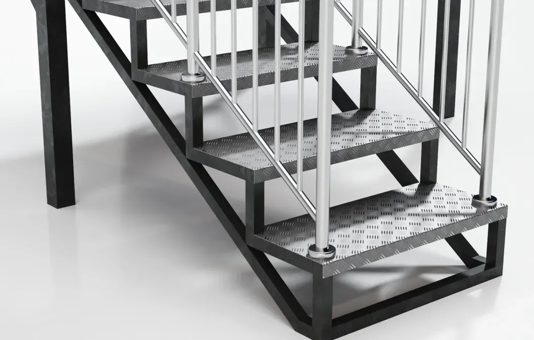 Anti-Slip Steel Stair Treads - Kaiheng Checker Plate Safety Grating T3 Type