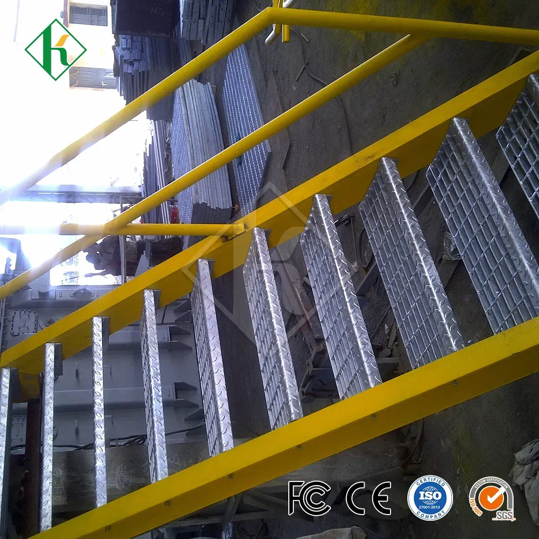 Anti-Slip Steel Stair Treads - Kaiheng Checker Plate Safety Grating T3 Type