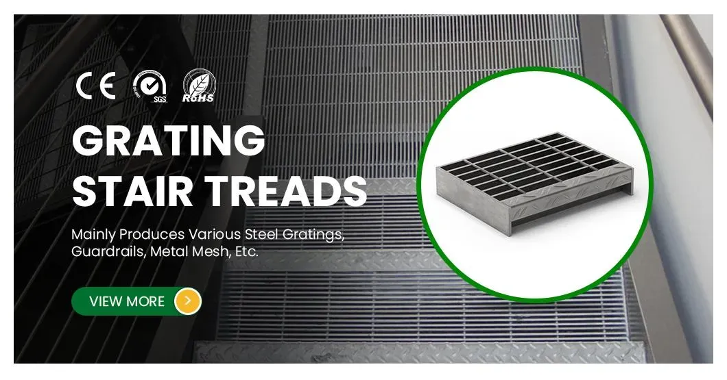 Durable Stainless Steel Grating Treads for Safe Walkways & Stair Platforms