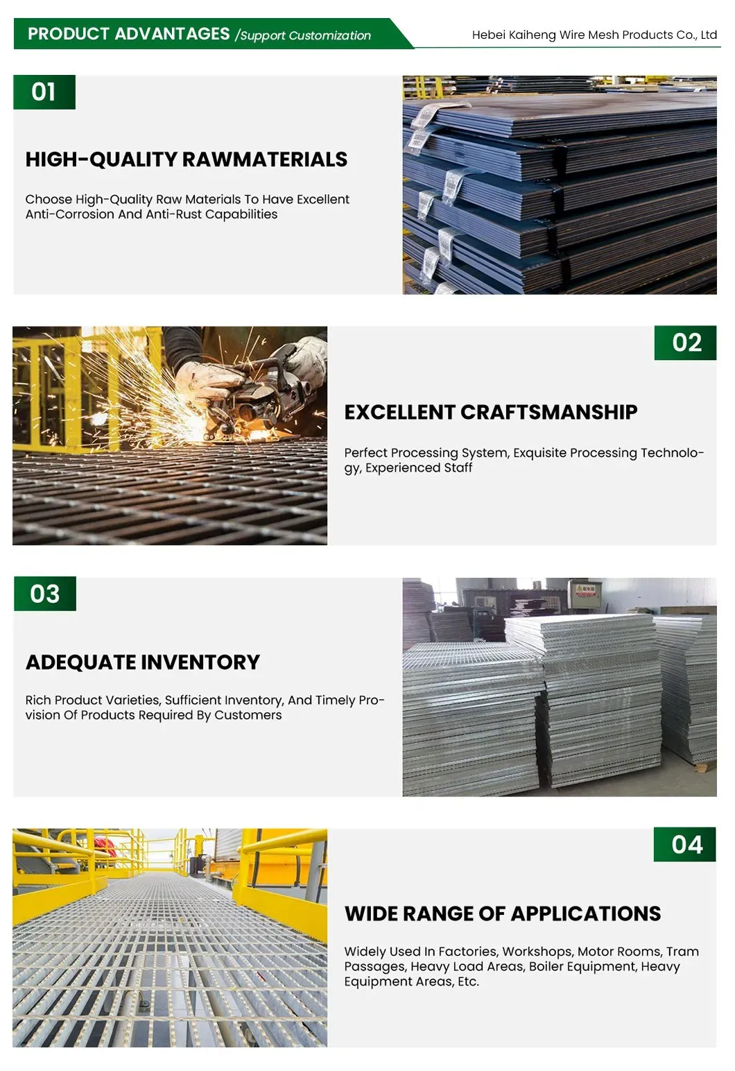 High-Quality 4mm Galvanized Steel Grating by Kaiheng - Removable ...