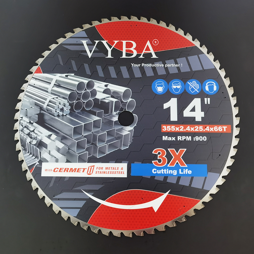 Cermet tip saw blade for metal cuting