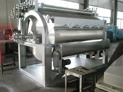 Waste brine drum scraper dryer