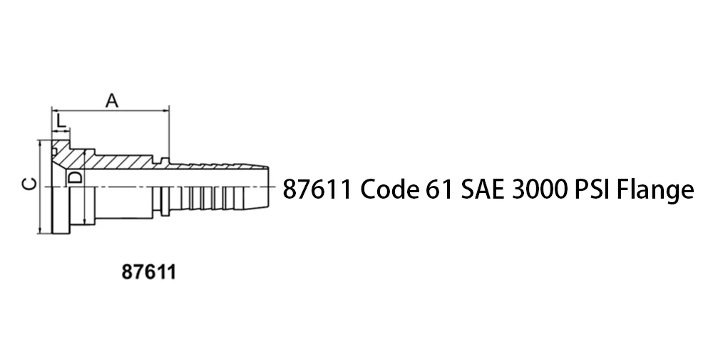 87611 Code 62 SAE 6000 PSI Flange