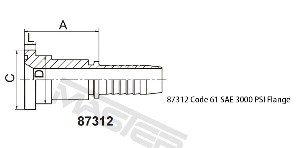 87312 Code 61 SAE 3000 PSI Flange