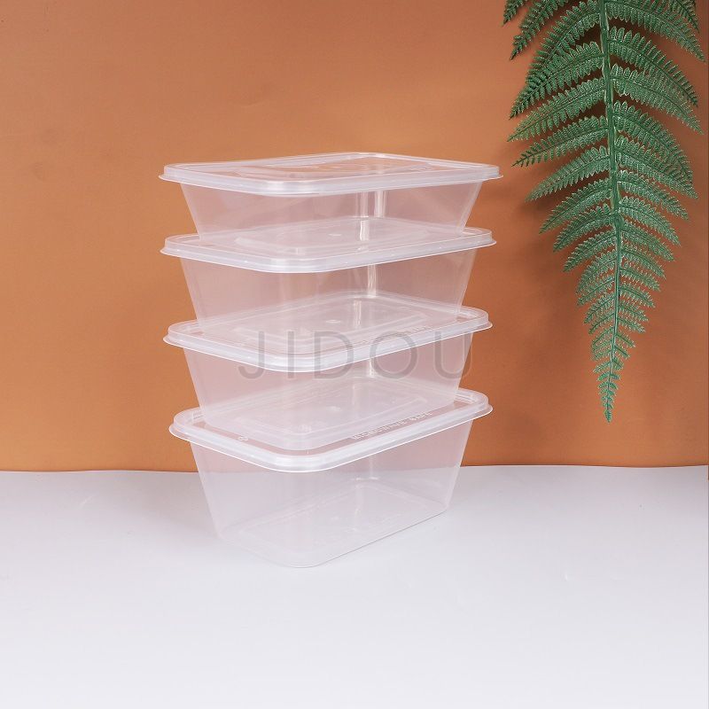 BPA-Free Plastic Prep Meal Containers in White/Black/Clear