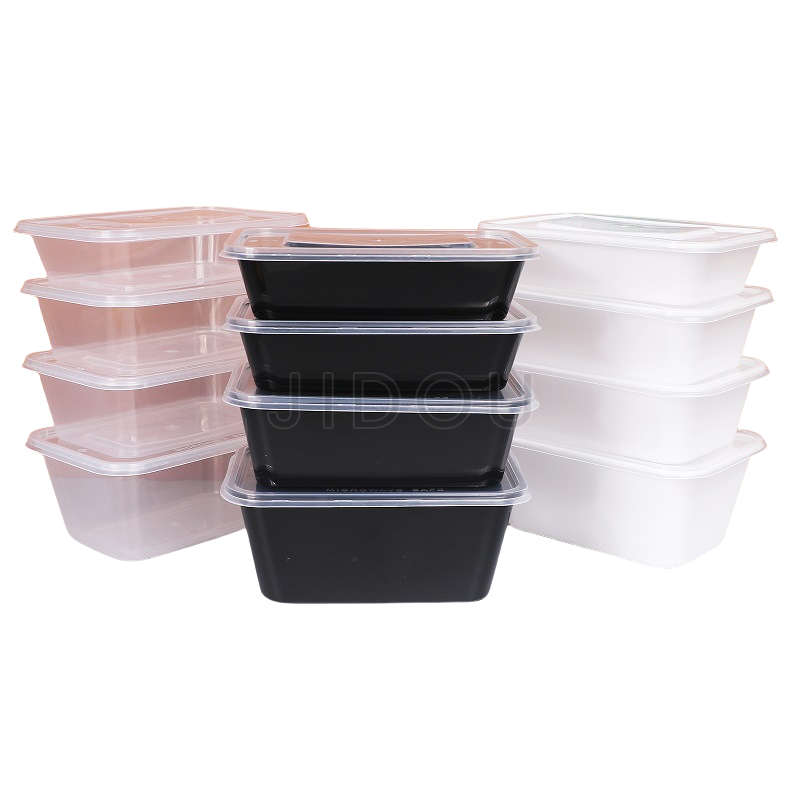 BPA-Free Plastic Prep Meal Containers in White/Black/Clear