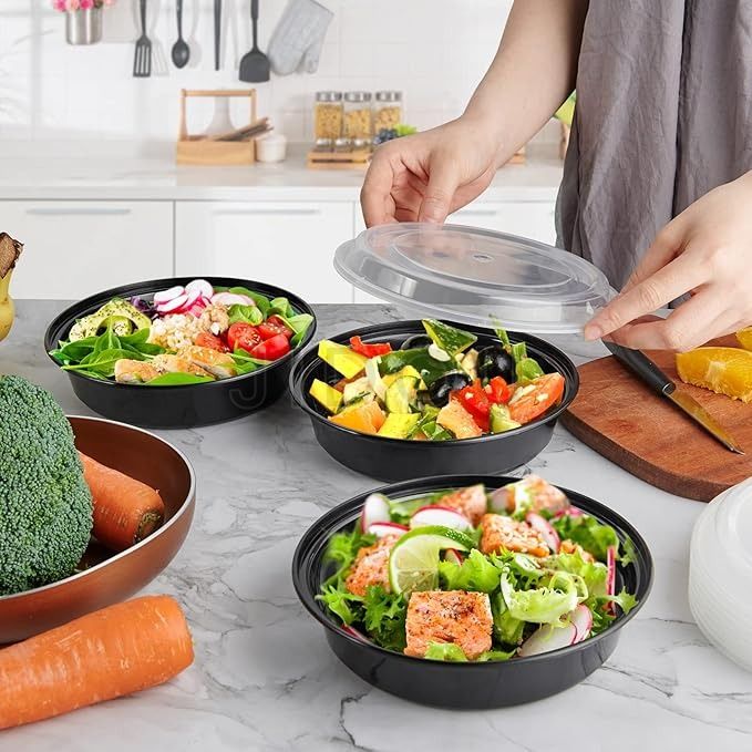 PP Plastic Round Container Meal Prep Box