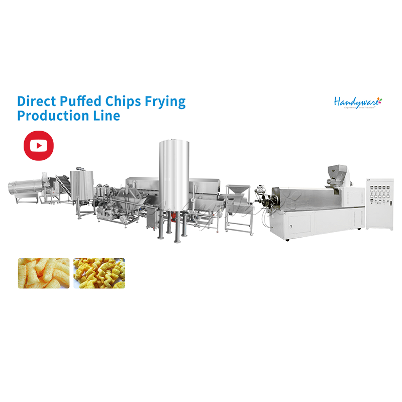 Direct Puffed Chips Frying Production Line