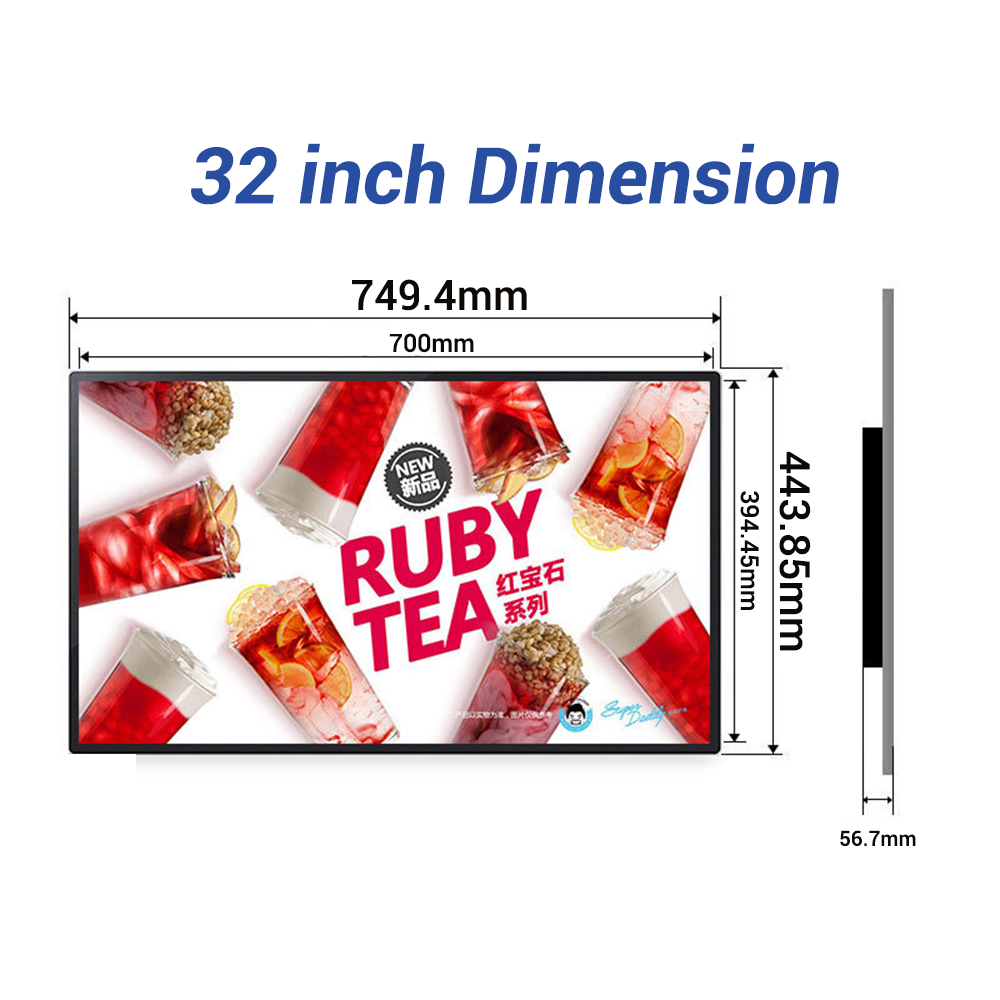 32 Inch Wall-Mount Advertising Screen | High-Resolution Display for ...