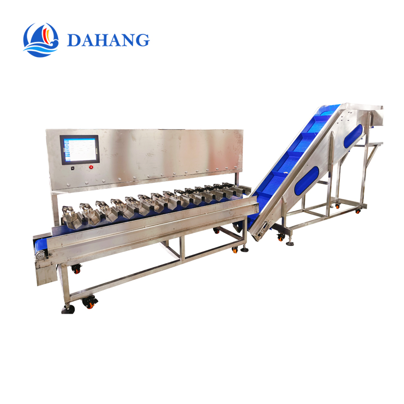Poultry Meat Weight Batcher Machine With Elevator.Multi-Head Weigher.
