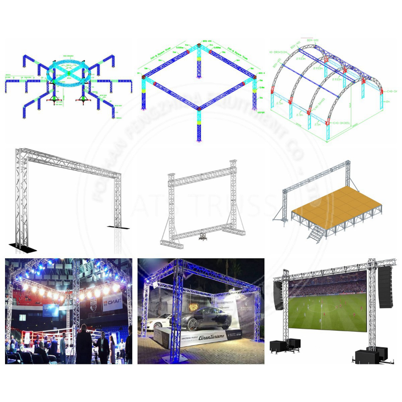 4Pillars Aluminum stage Triangle Roof Truss System For Sale