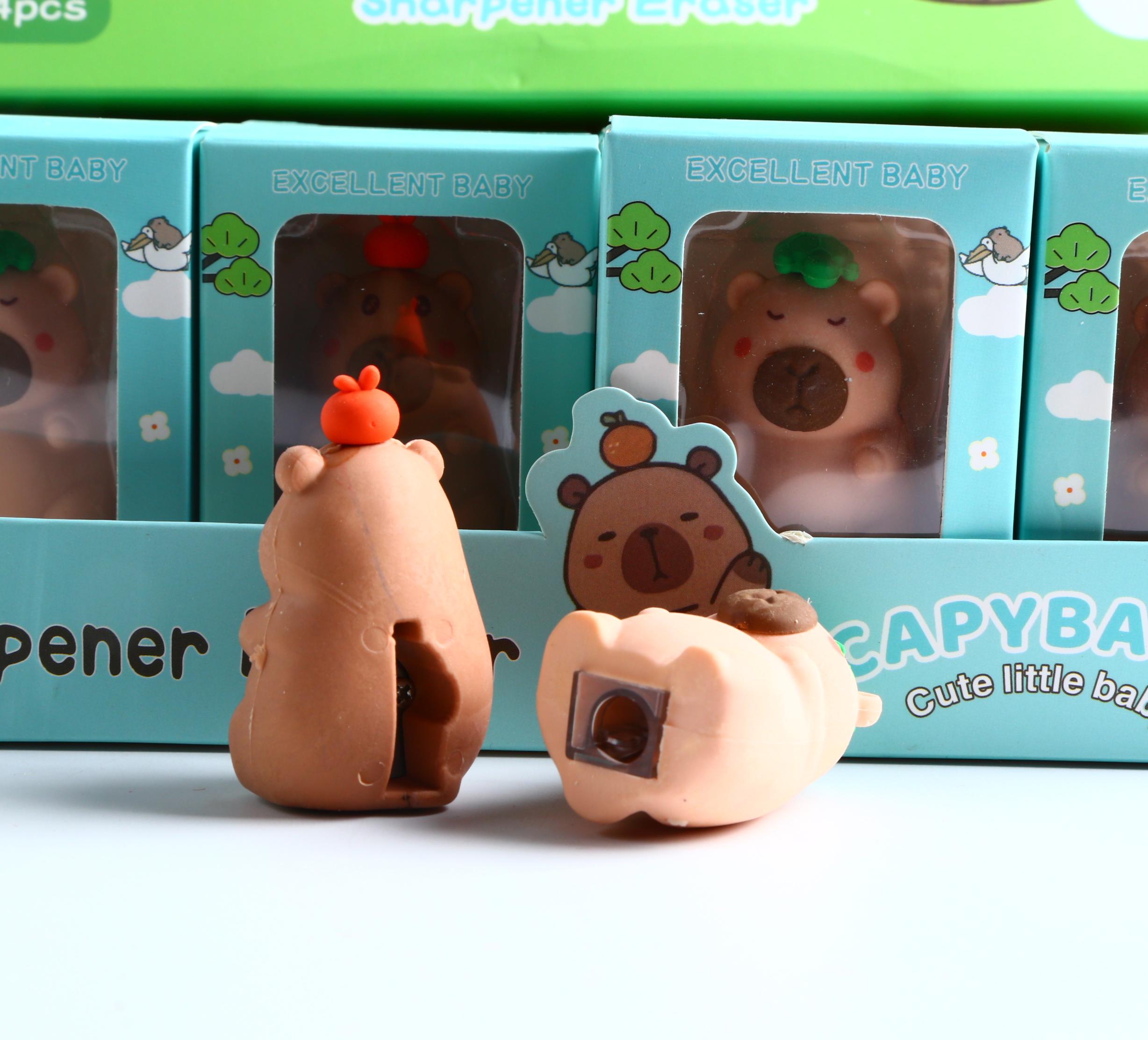 Cartoon Eraser & Sharpener Set – Fun and Functional