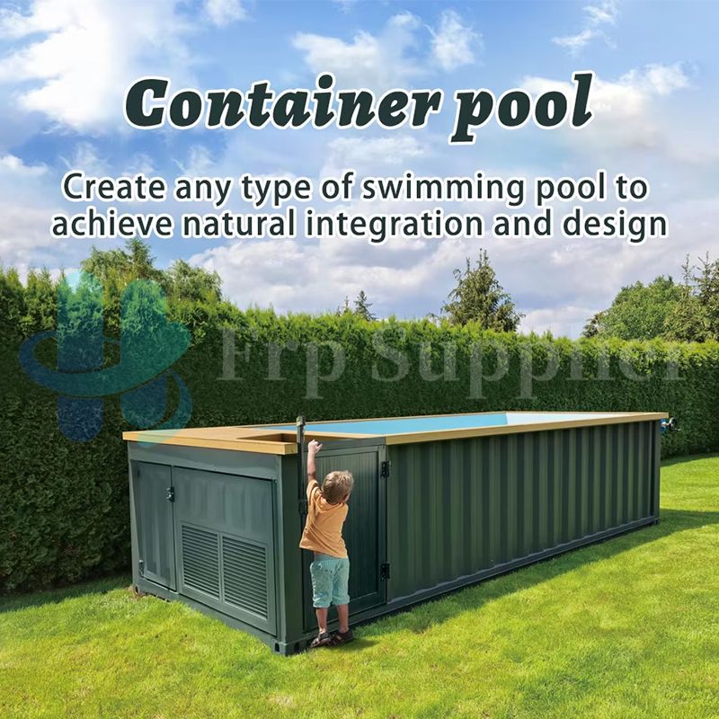 Custom Outdoor Fiberglass Shipping Container Swimming Pool