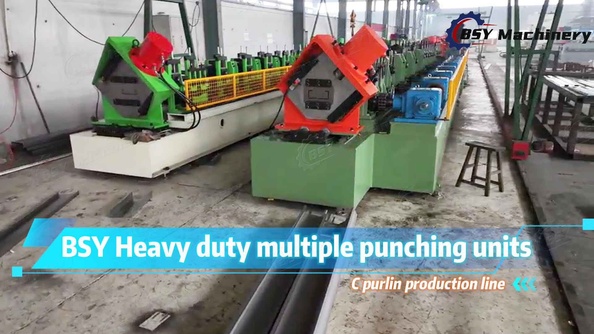 Multiple Punching Units C Purlin Production Line
