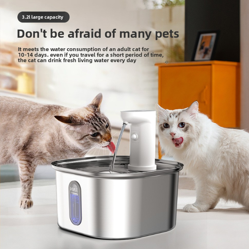 Square Stainless Steel Wireless Induction Water Dispenser.