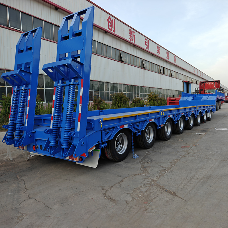 Heavy-Duty Transport 8Axle 120Ton Gooseneck Lowboy Semi Trailer