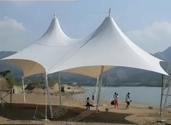 Steel-Supported Tensile Membrane Bridge Canopy Solutions.