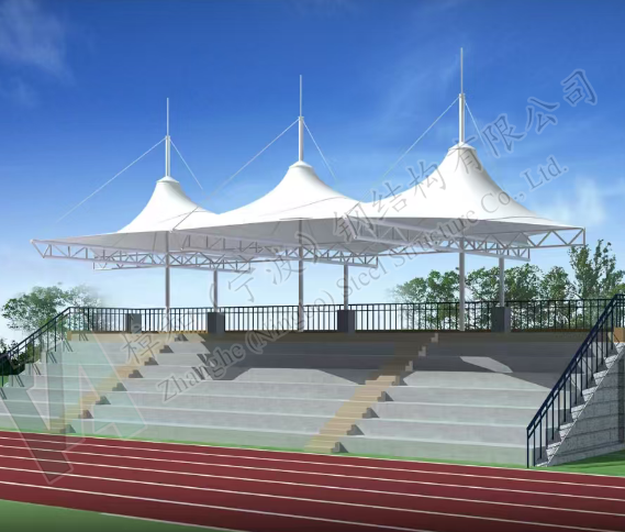 Lightweight Glare-Free Membrane Grandstand Roof