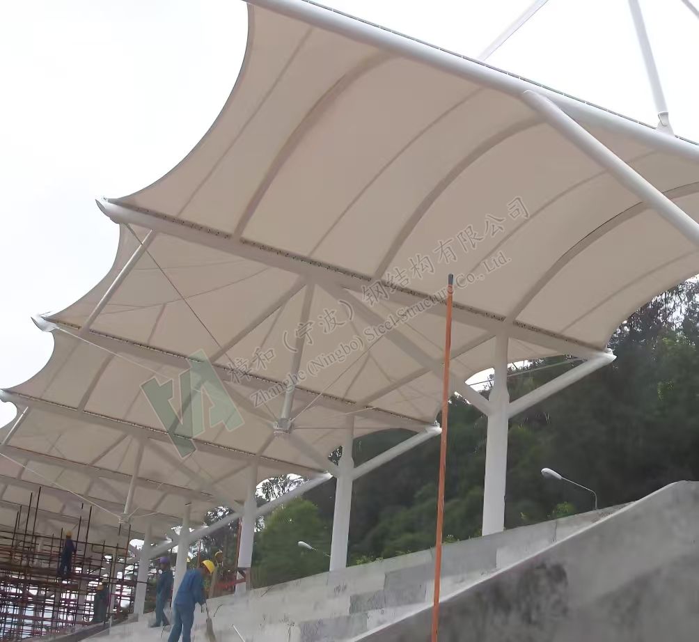 Custom Large-Span Wind-Resistant Tensioned Membrane Structure Stand