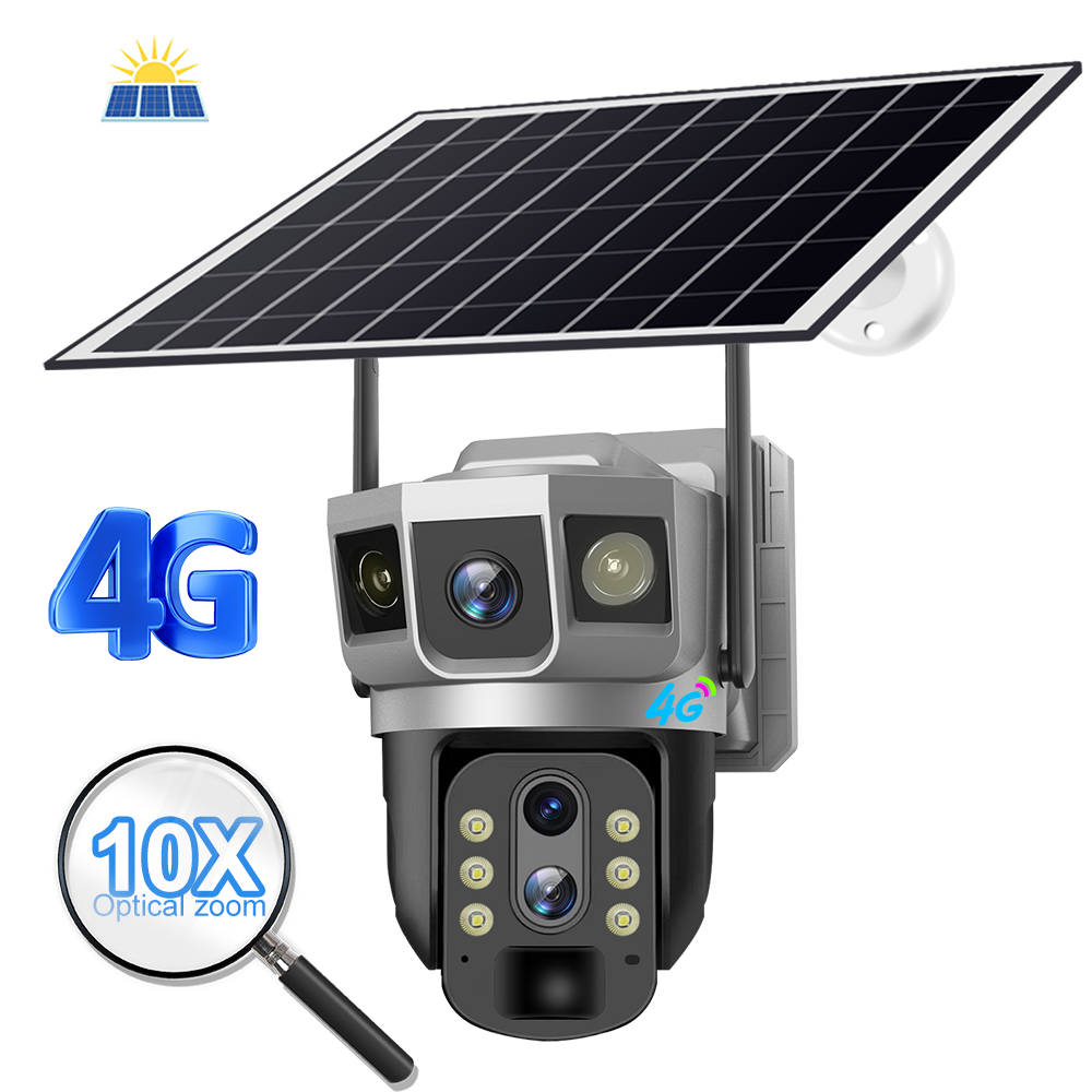10X Optical Zoom Solar Powered Wireless Surveillance Camera