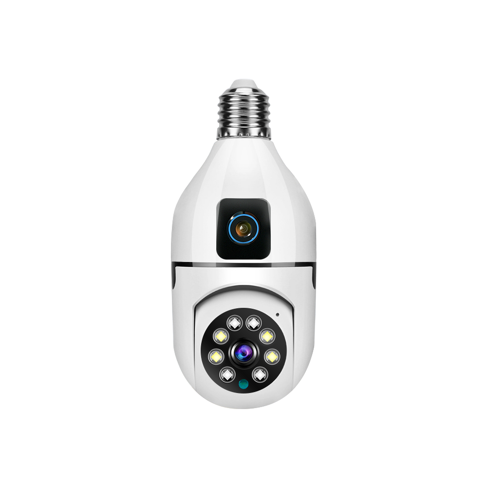 V380 Daul Lens Wireless WiFi Indoor Light Bulb Smart Camera