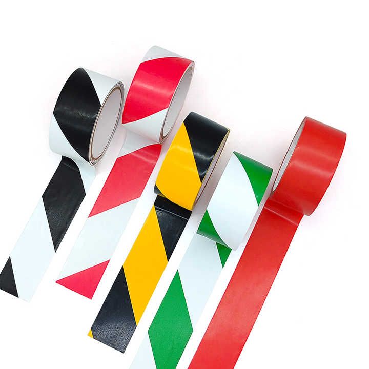 Yellow And Black Safety Signage Road Floor Marking Tape
