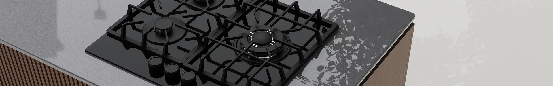 24" B4 3 Burner Gas Cooktop – LPG/NG Ready.