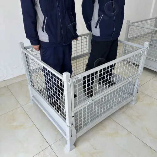 Foldable Metal Containers – 1.5-Ton Stackable Logistics Bins