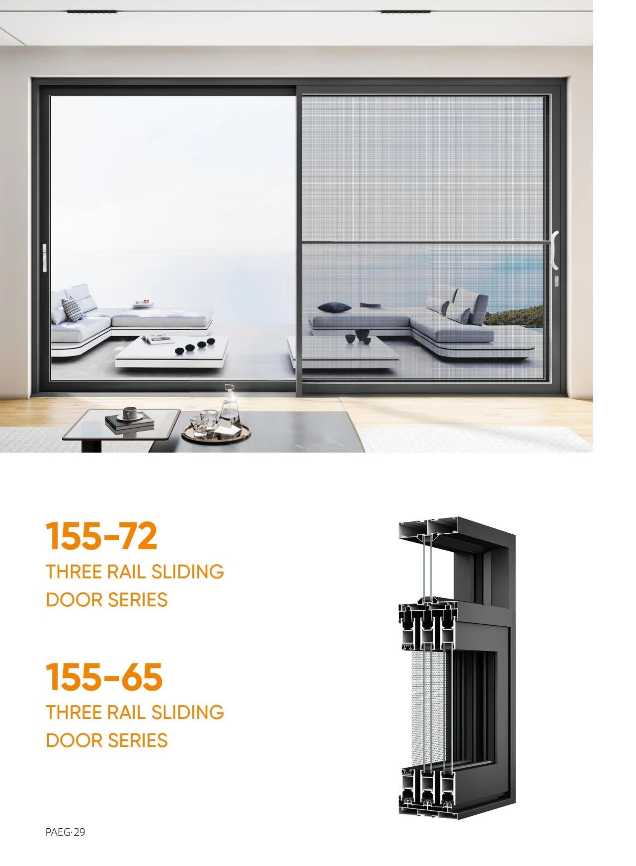High-quality aluminum sliding door