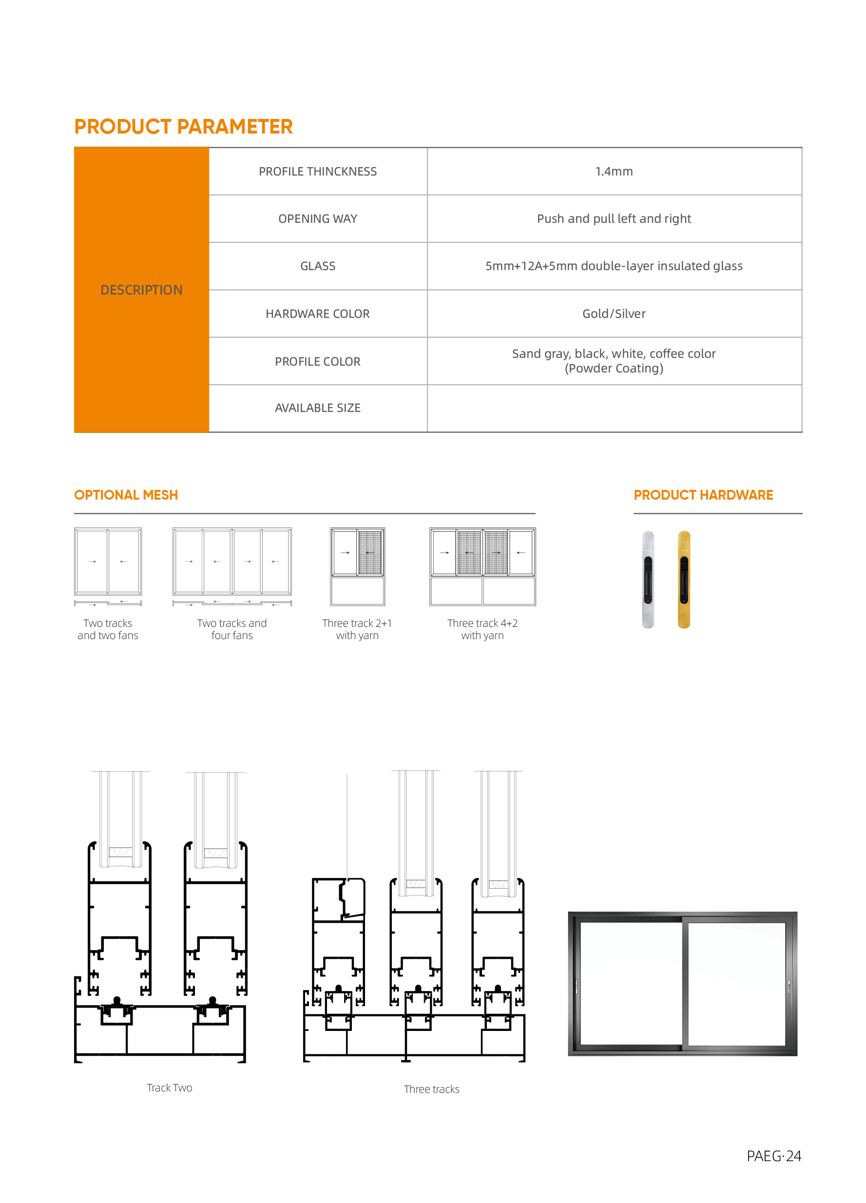 Three Track Sliding Window Series