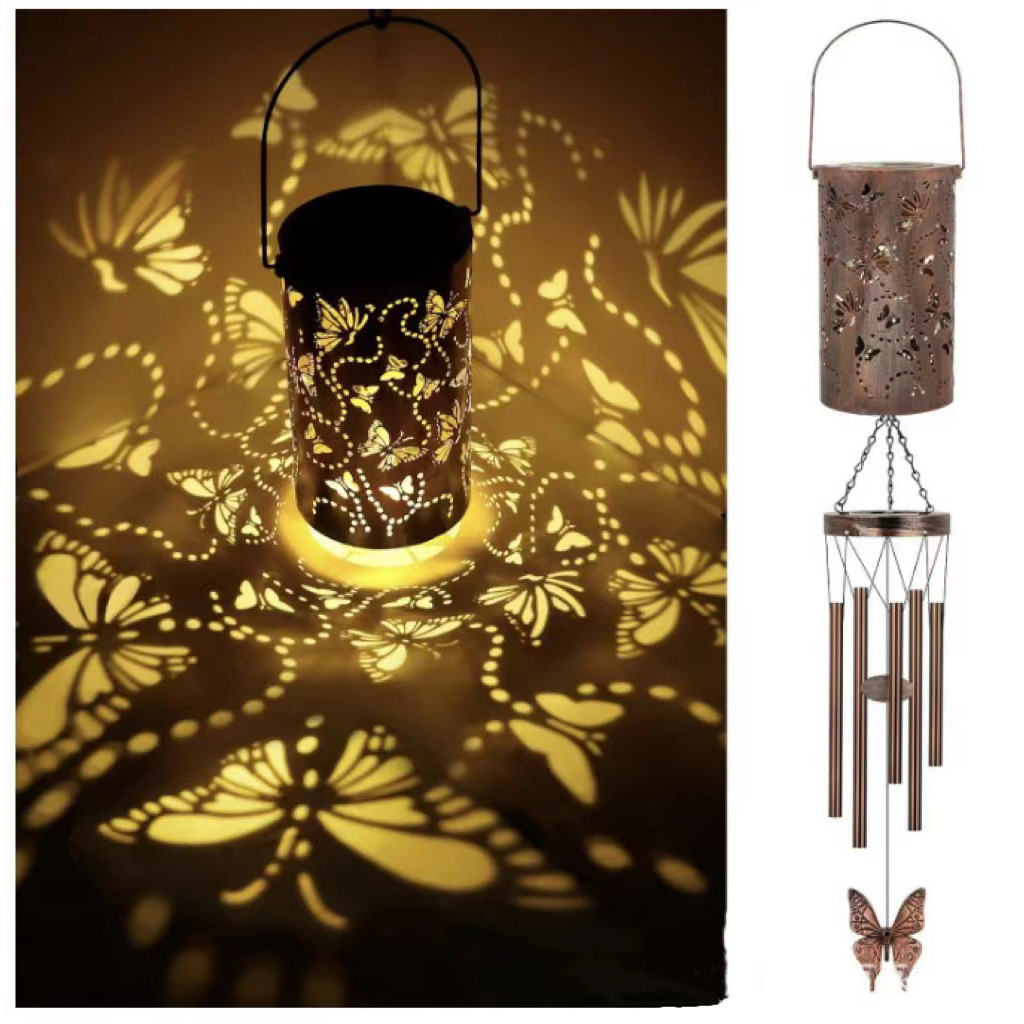 Beautiful Solar Metal Windchime with Die Cut Finish for Any Space