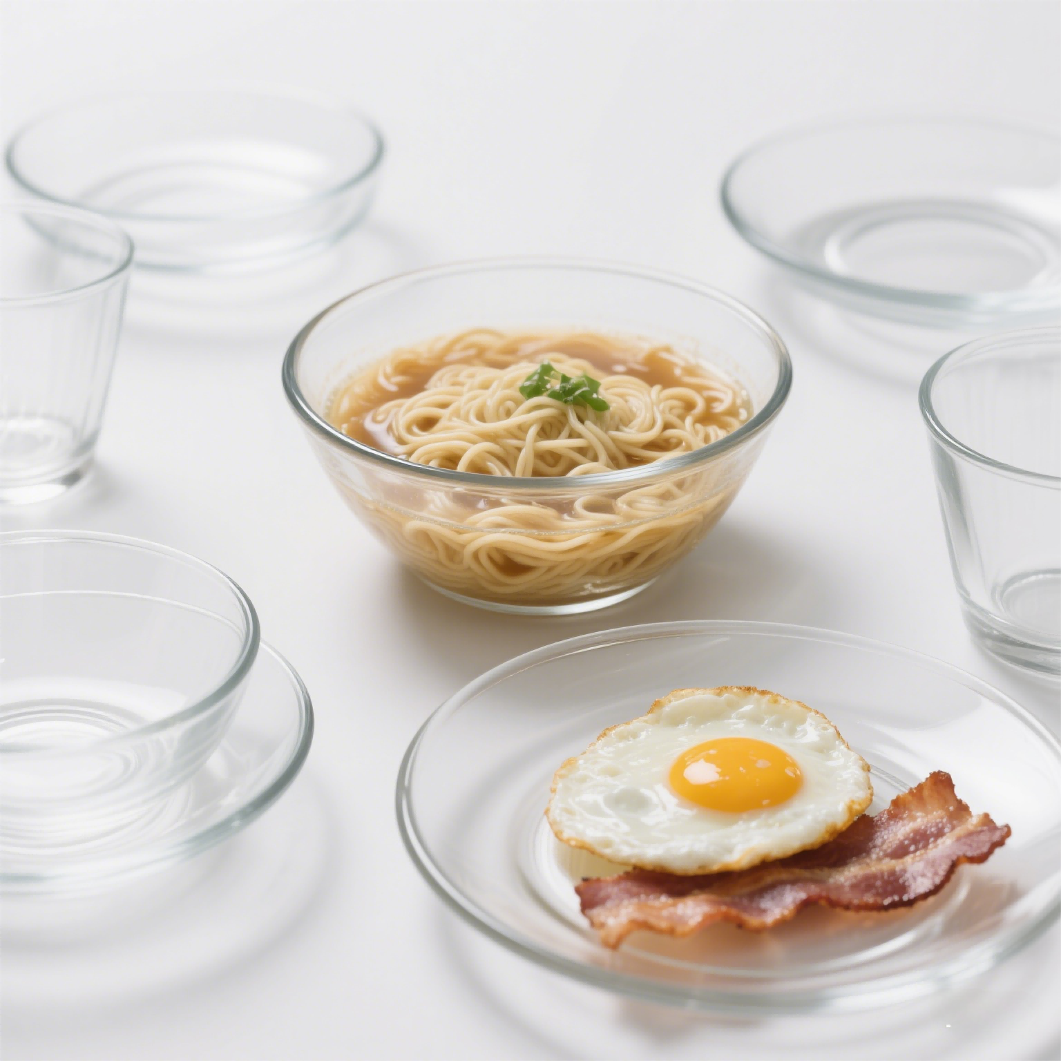 Clear Glass Dinnerware set, Plain