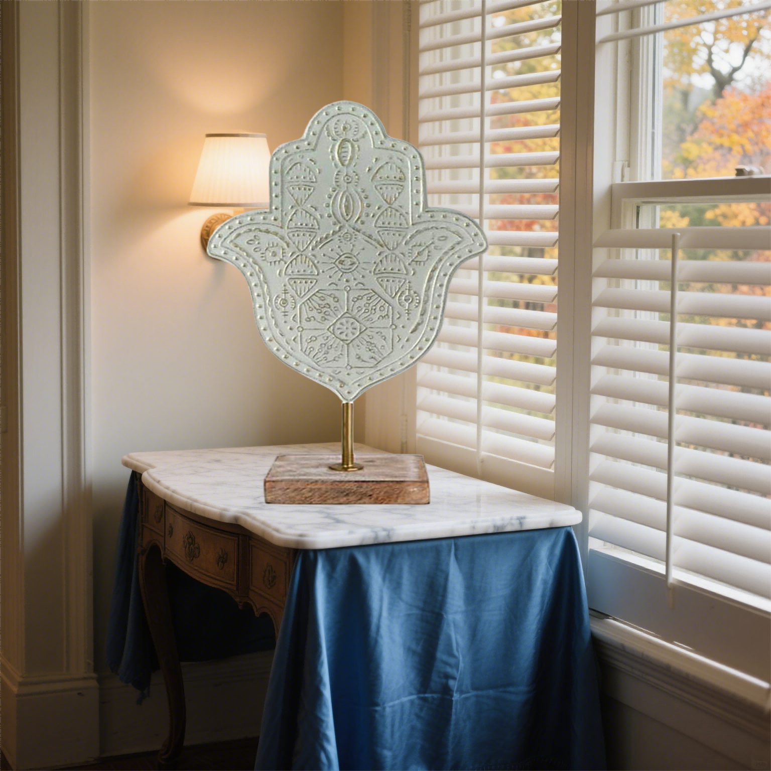 Resin Table Decor with Natural Base