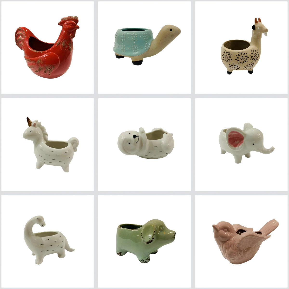 Ceramic Animal Mini Planter Collection