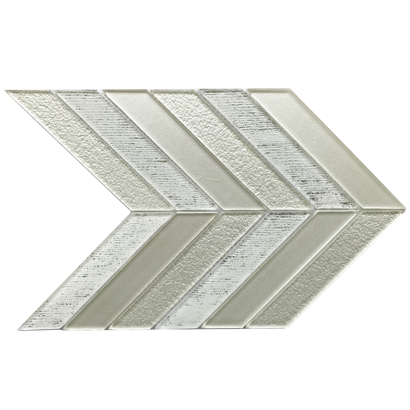 Arrow Herringbone Shape Foiled Glass Tile For BacksplashPool