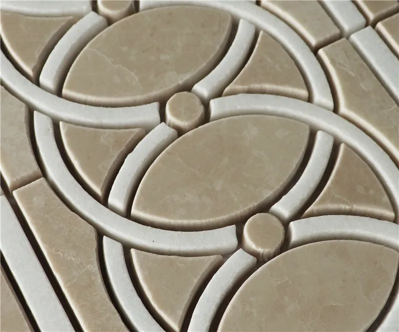 Random Stone Waterjet Mosaic Tiles For Backsplash