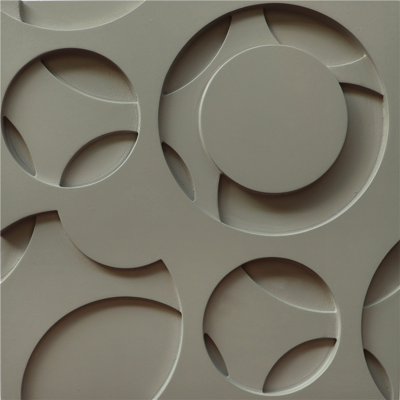 Concrete Mosaic Wall 3D Gray Mix Cement Mosaic Tile