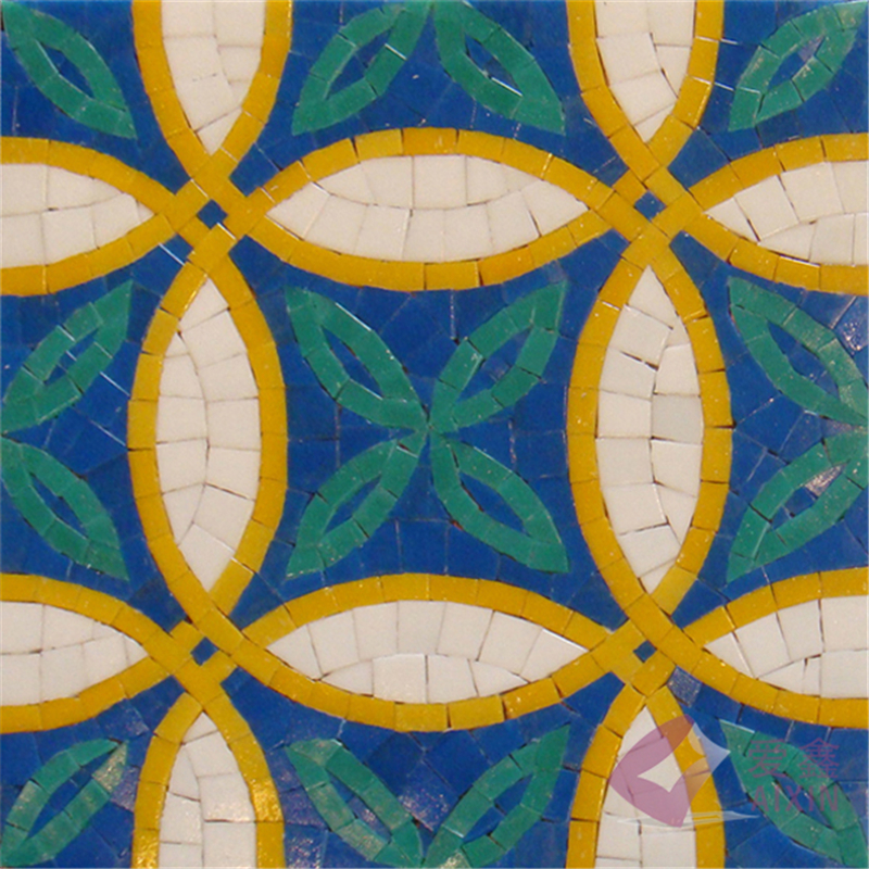 Glass Mosaic Pixel Mosaic Artwork For Decoration