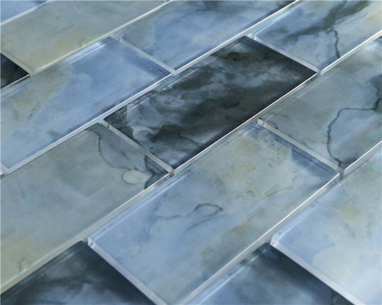 Digital Curving Glass Mosaic Wall Tile