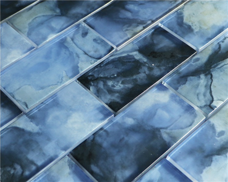 White Mixed Glass Mosaic Tile