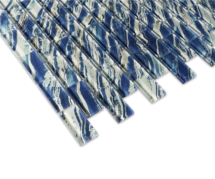 Home Building Decorative Strip Glass Tile Mosaic