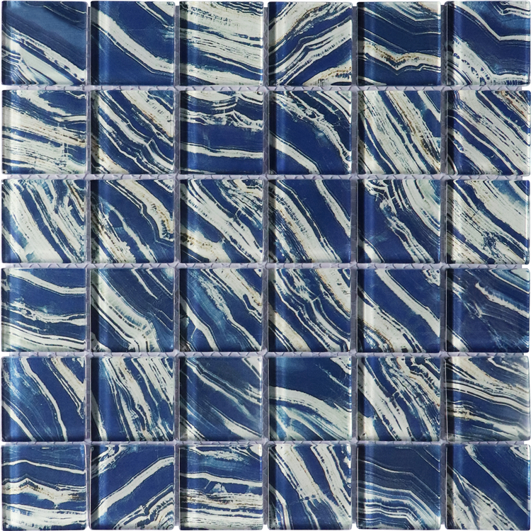 Modern Indoor Square Glass Tiles Mosaic